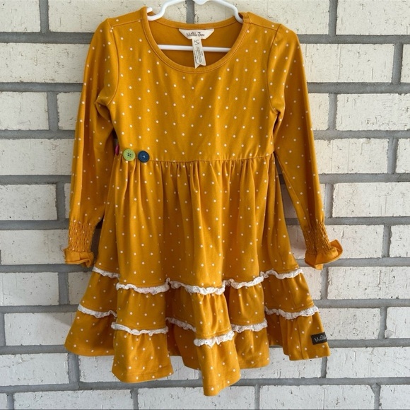 Matilda Jane | Dresses | Matilda Jane Yellow Polka Dot Ruffle Dress ...